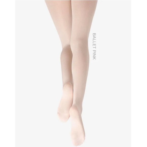 Capezio | Accessories | New Capezio Hold Stretch Pink L Footed Tights 3 ...